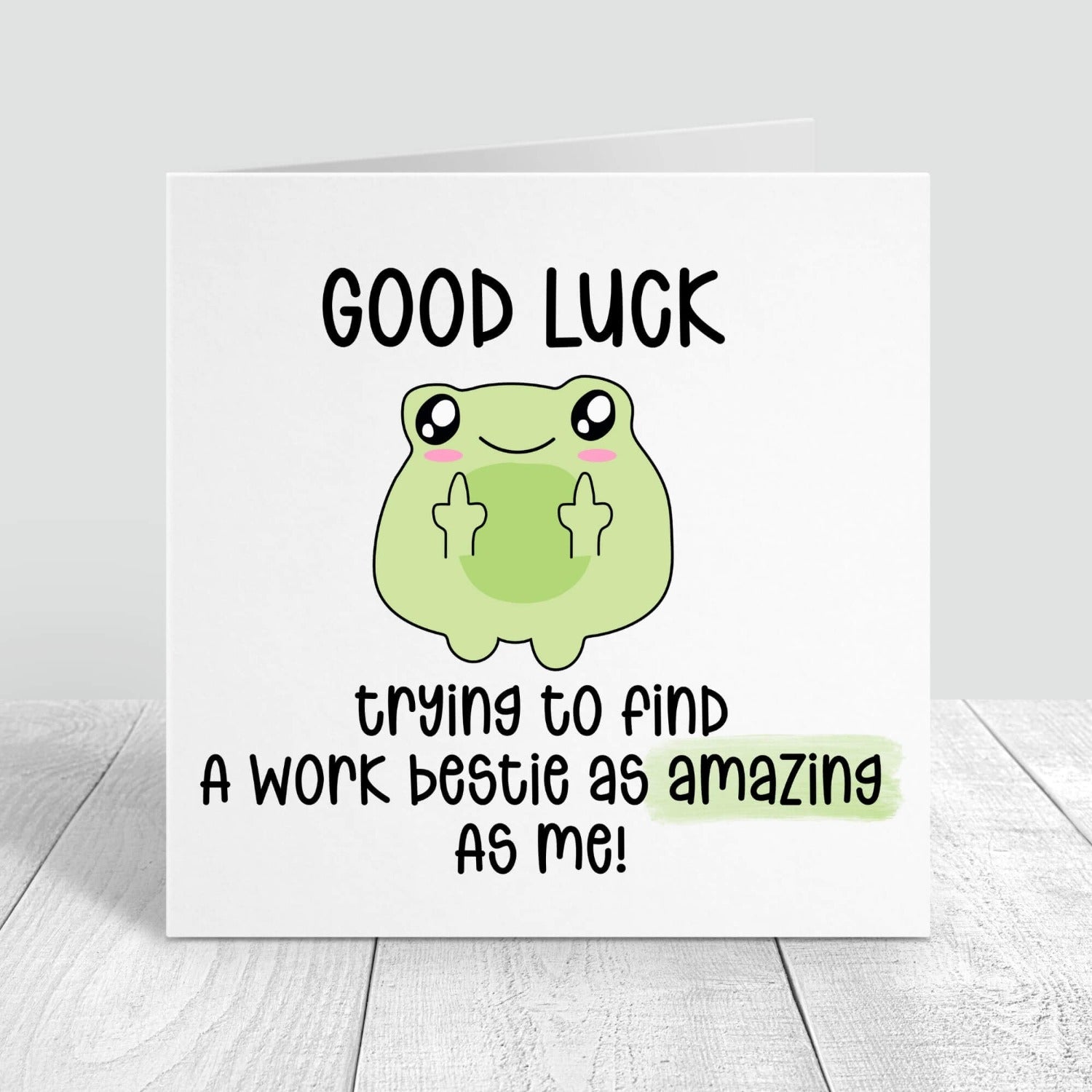 Good Luck Frog - Personalised New Job Card – LiveMemora